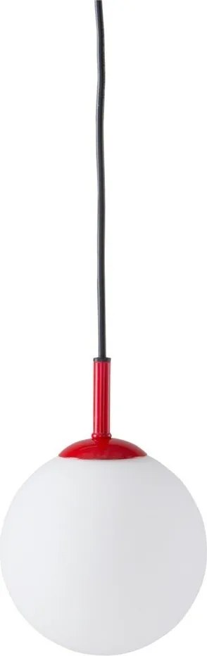 Červené/bílé skleněné závěsné svítidlo ø 13 cm Ekman – Jotex