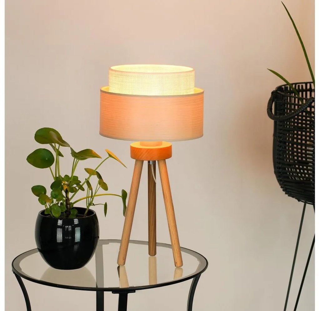 Brilagi - Stolní lampa ARIZONA BOHO 1xE27/15W/230V béžová