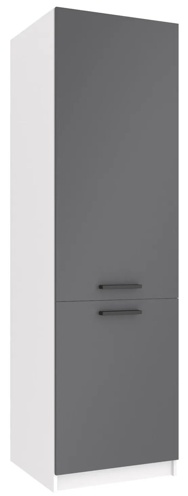 Vysoká kuchyňská skříňka Belini na vestavnou lednici 60 cm šedý mat  TOR SSL60/1/WT/SR/0/ B1