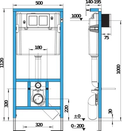 Závěsné WC + prkénko DEEP + tlačítko DUAL + podomítkový modul + podložka