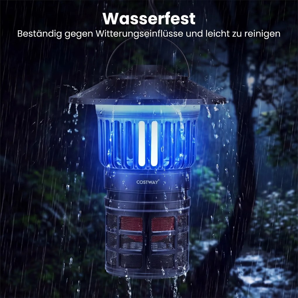 Costway Elektrický hubič hmyzu 2 v 1 Lampa proti komárům s LED světlem USB