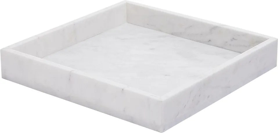 MARBLE Mramorový tác - bílá