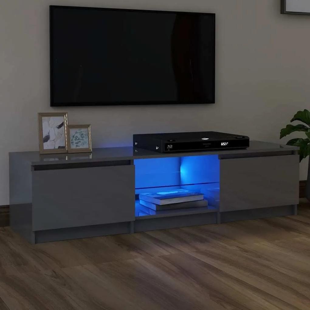 vidaXL TV skříňka s LED osvětlením 140 x 40 x 35,5 cm [804292] Barva: hnědý dub