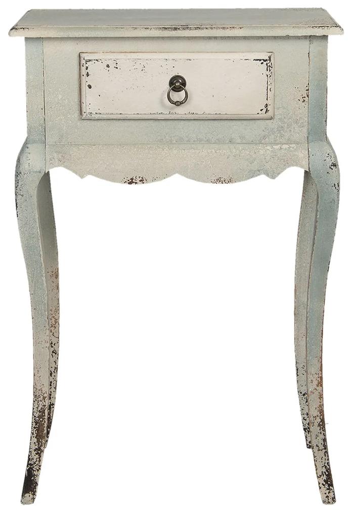 Dřevěný retro noční stolek se šuplíkem - 60*30*91 cm