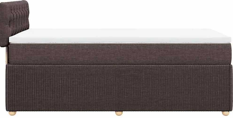 Box spring postel s matrací tmavě hnědá 90x200 cm textil 3287349
