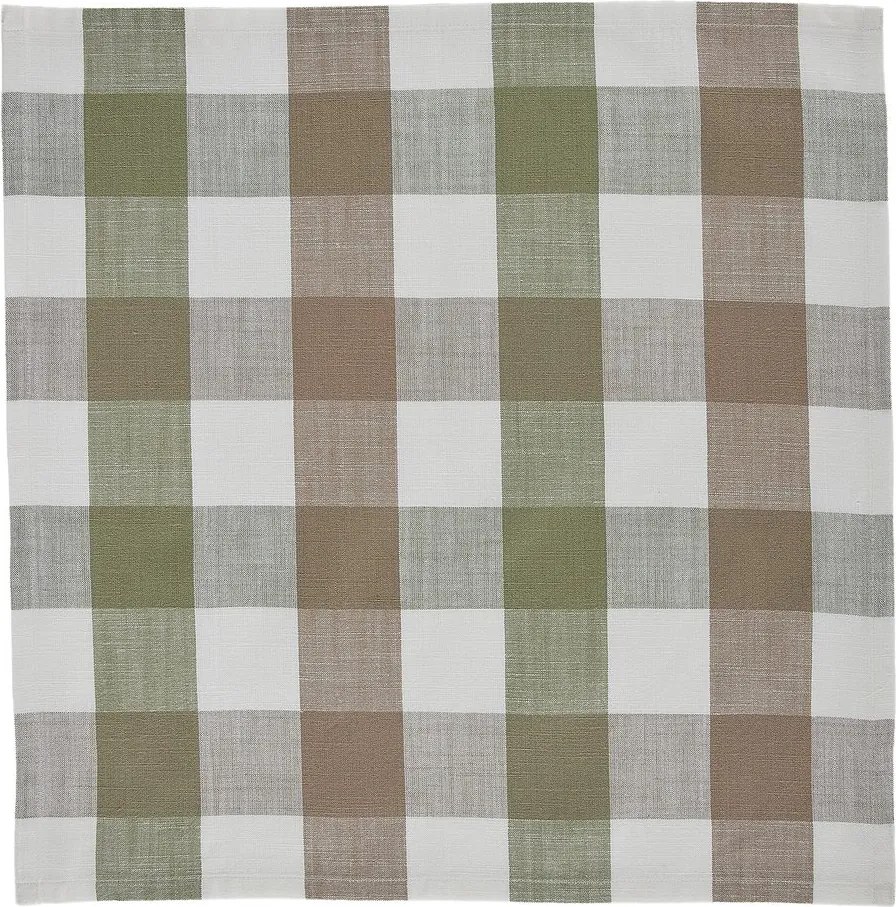 MOUNTAIN LODGE Ubrousek 42 x 42 cm - zelená/hnědá
