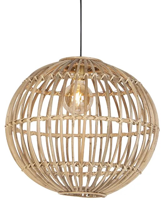 Venkovská závěsná lampa přírodní bambus - Cane Ball 60