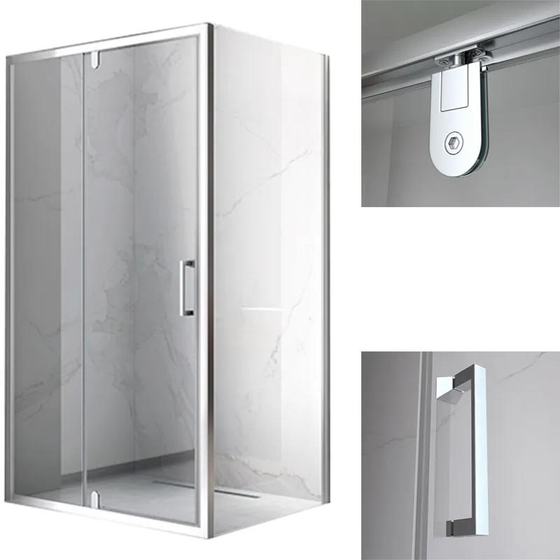 BPS-koupelny Obdélníkový sprchový kout HYD-OK06 110x90 chrom/transparent