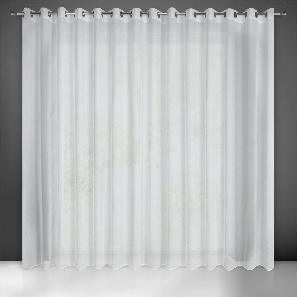 ZÁCLONA NA KROUŽCÍCH LEXY 300 CM X 250 CM CM BÍLÁ