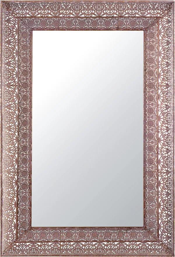 Nástěnné zrcadlo 60 x 90 cm měď DEHRADUN