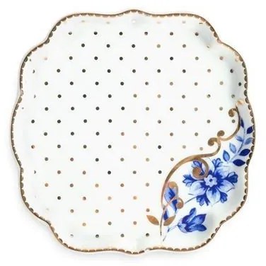 Pip Studio Royal White odkládací tácek na čajové sáčky, bílý (odkládací tácek na použité čajové sáčky)