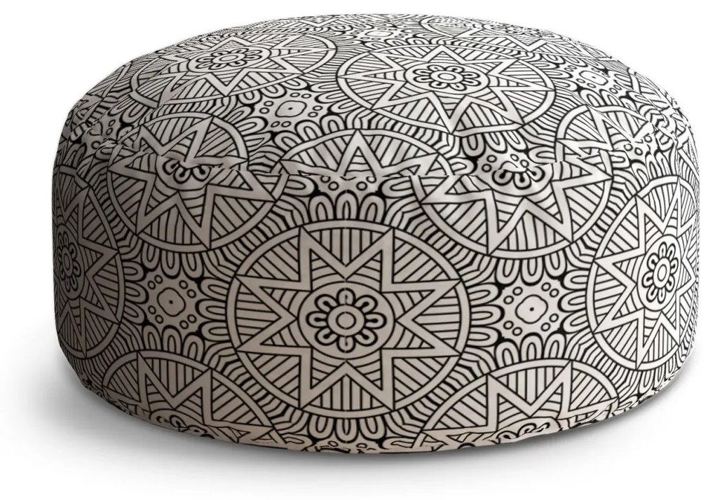Sablio Taburet Circle Hvězdy mehendi: 38x48 cm