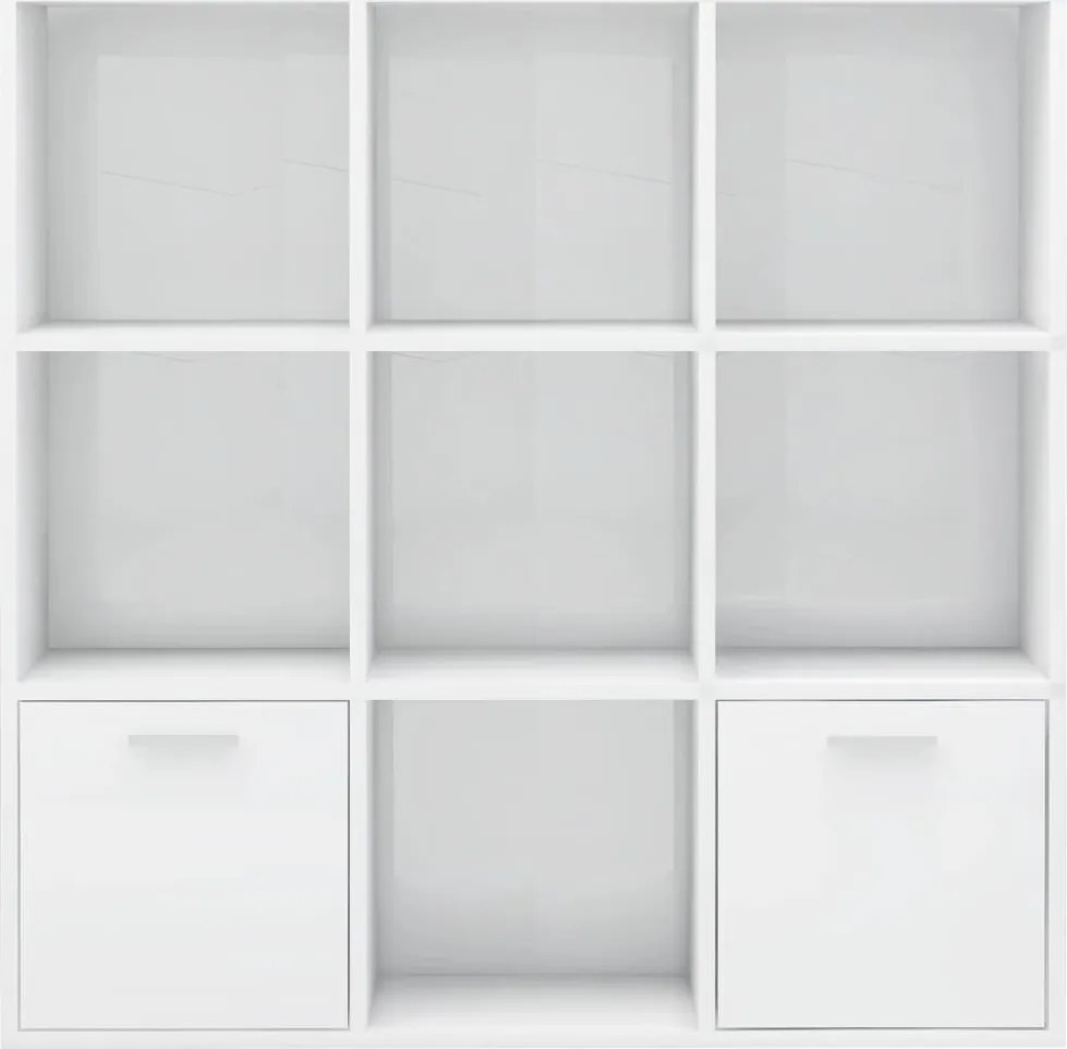 vidaXL Knihovna 98 x 30 x 98 cm dřevotříska [801122] Barva: šedá sonoma