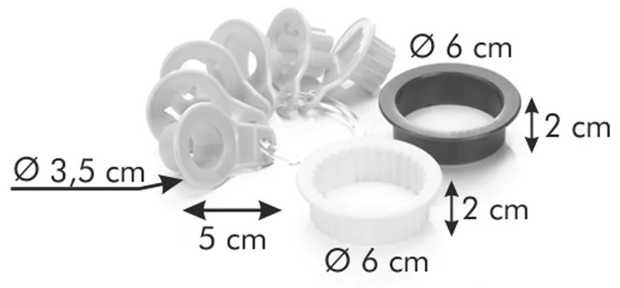 TESCOMA Vykrajovátka tradiční na linecké cukroví DELÍCIA, 8 ks