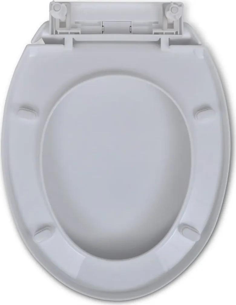 vidaXL WC sedátko s pomalým sklápěním oválné [141762] Barva: Bílá