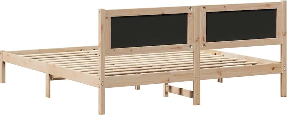 Rám postele Světle šedá 200 x 200 cm Masivní borové dřevo 3394228