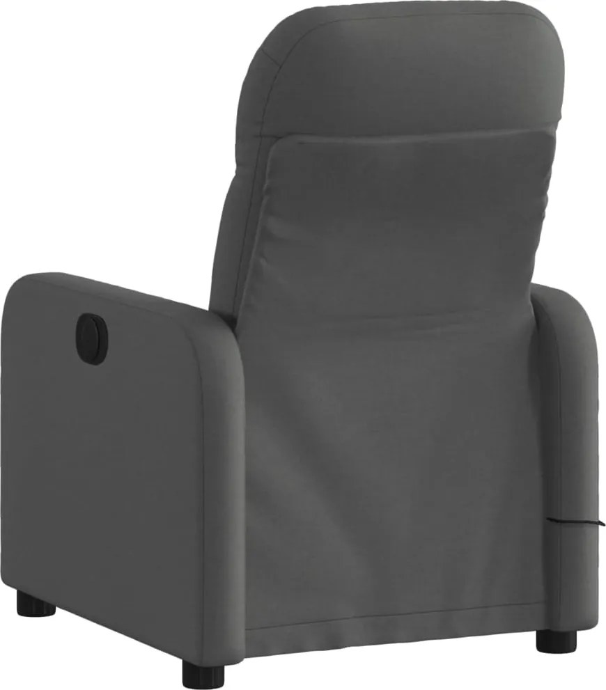 Masážní křeslo s polohovacím mechanismem, tmavě šedé, látkové 3206936