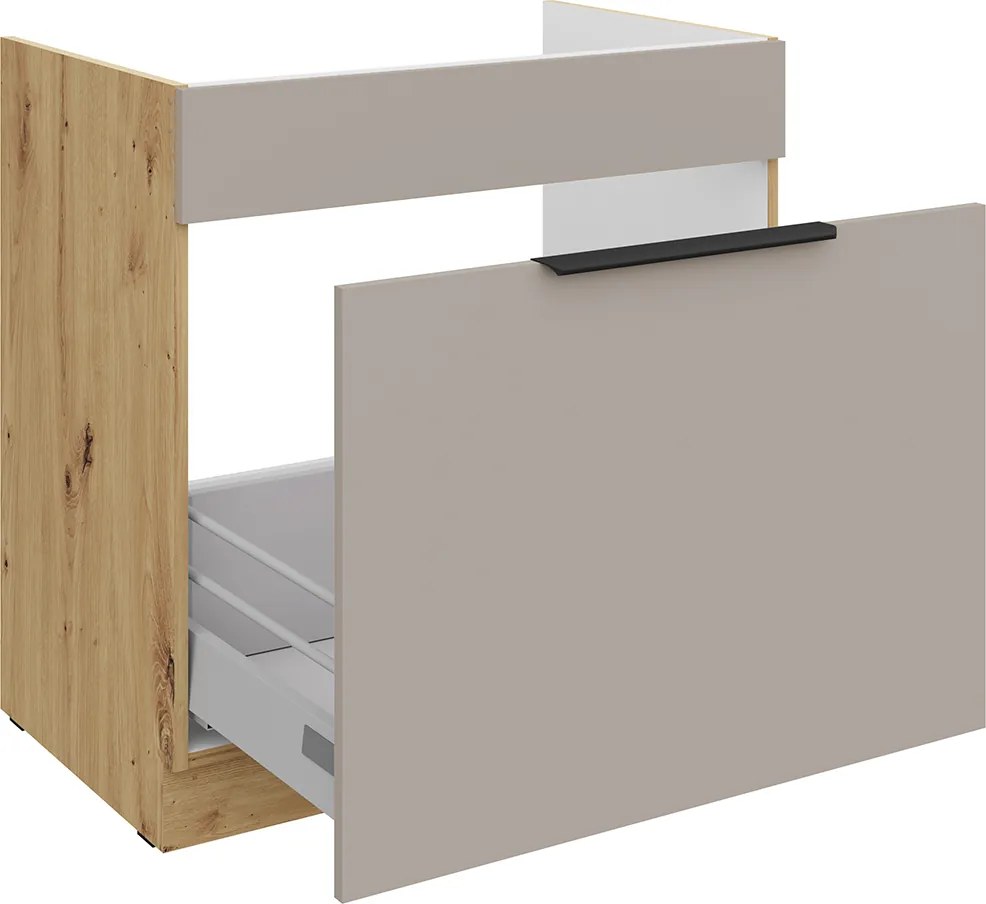ARIA li | dolní skříňka 80 ZL 1S dřezová | 80 cm | PREMIUM BOX | artisan/béžová