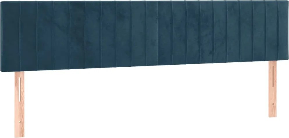 Box spring postel s matrací tmavě modrá 200x200 cm samet 3131103