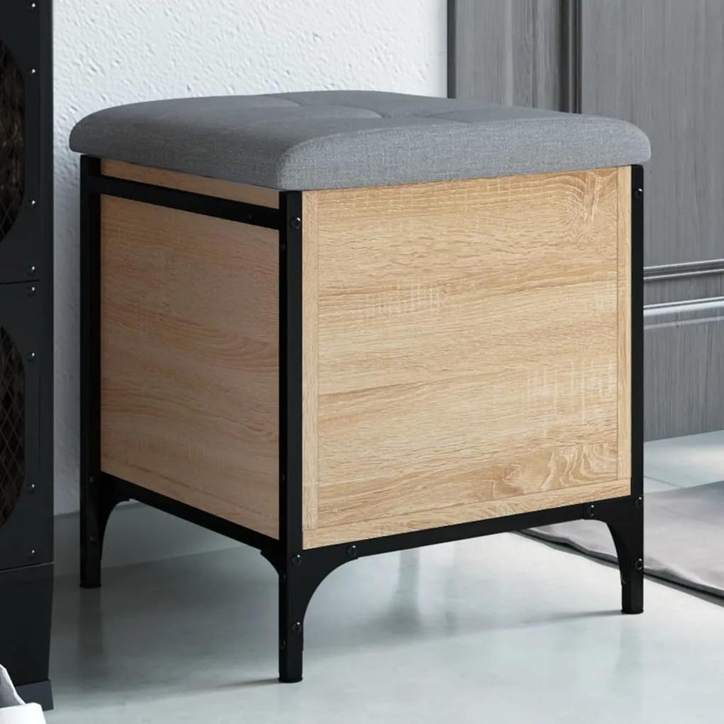 Úložná lavice dub sonoma 42 x 42 x 45 cm kompozitní dřevo - Default Title