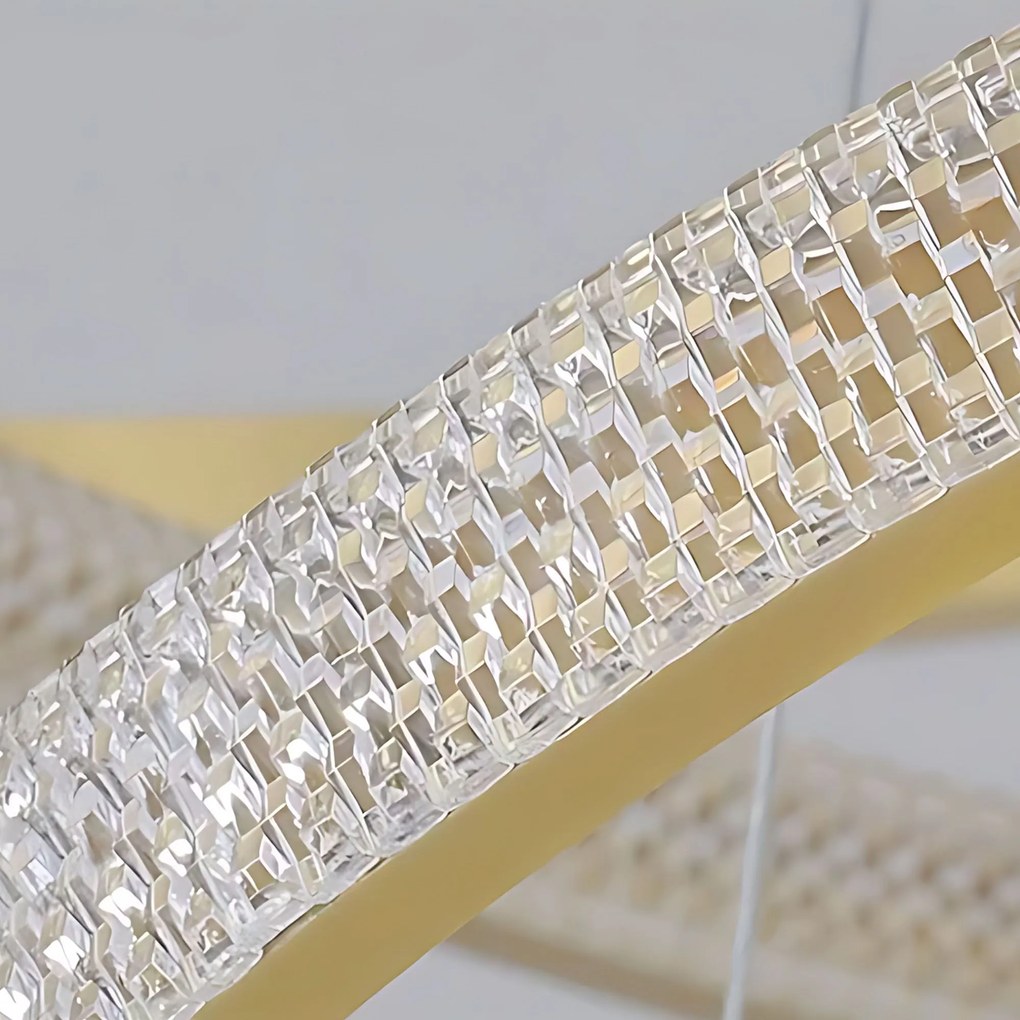 Toolight Toolight, LED stropní svítidlo 60cm, 55W, 3500lm + dálkové ovládání, APP1772-CP, zlatá matná, OSW-06351
