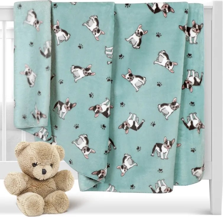 Bellatex Dětská deka ELLA Modrá,Bílá,Černá 100x150 cm