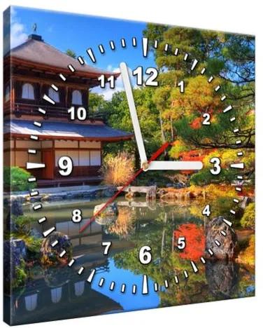 Tištěný obraz s hodinami Barevná zahrada 30x30cm ZP1208A_1AI