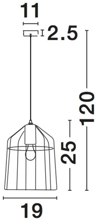 Nova Luce Závěsné svítidlo PEPPINO, E27 1x12W Barva: Měď