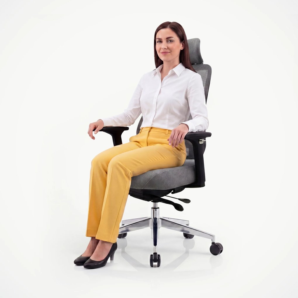 Ergonomická kancelářská židle se síťovinou tmavě šedá AXIS