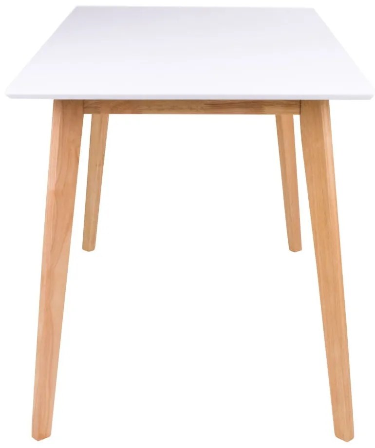 Jídelní stůl s bílou deskou loomi.design Vojens, délka 120 cm