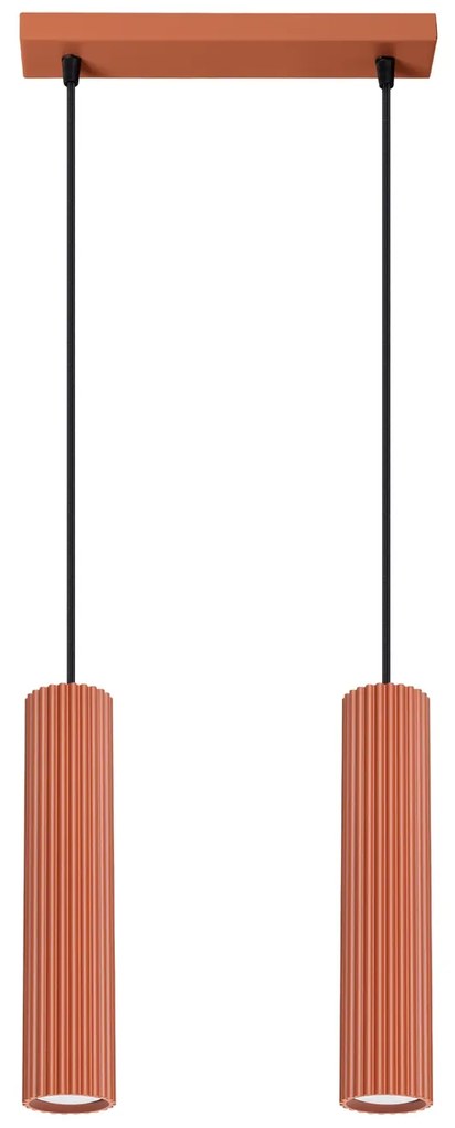 Sollux Lighting Závěsné svítidlo KARBON 2 červená okrová