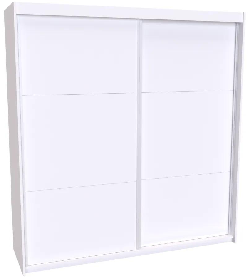 Skříň MAXIM 2 s posuvnými dveřmi Bílá (na výběr více variant)