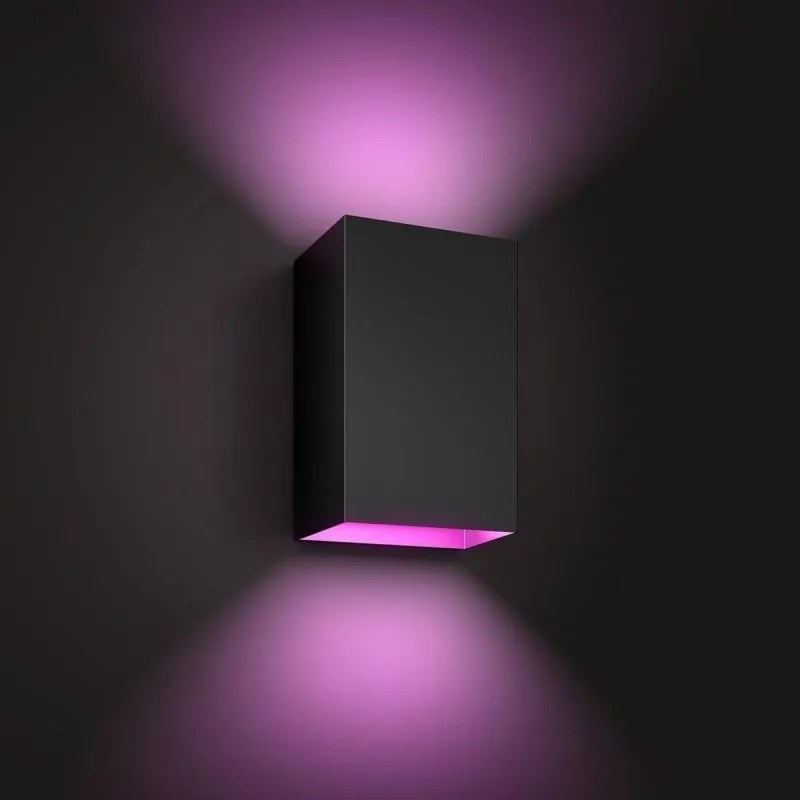 PH 17464/30/P7 HUE Resonate SVÍTIDLO VENKOVNÍ NÁSTĚNNÉ LED RGBW 2x8W 1200lm 2000-6500K IP44, černá - PHILIPS HUE (915005842901)