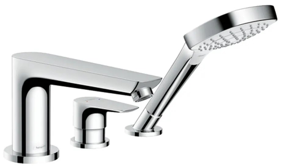 Hansgrohe Talis E, 3-otvorová páková baterie na okraj vany, chromová, 71731000