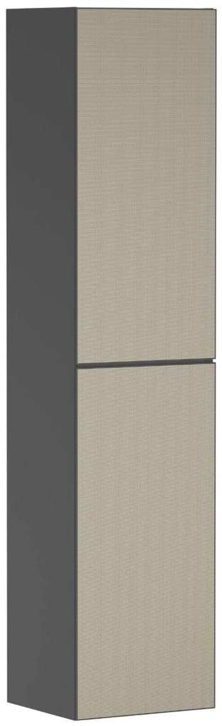 Hansgrohe Xevolos E - Vysoká skříňka 40x176x36 cm, 2 dvířka, panty vpravo, matná šedá/bronz 54223390