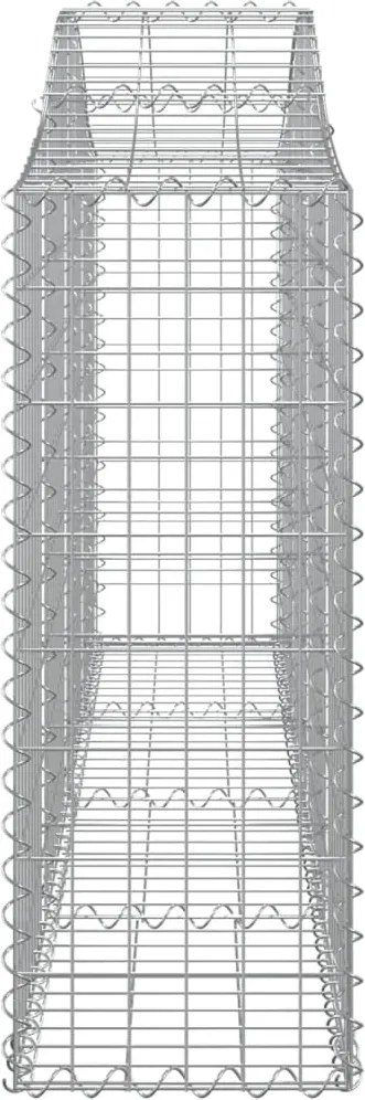 Klenuté gabionové koše 15ks 200x30x80/100 cm pozinkované železo 3145422