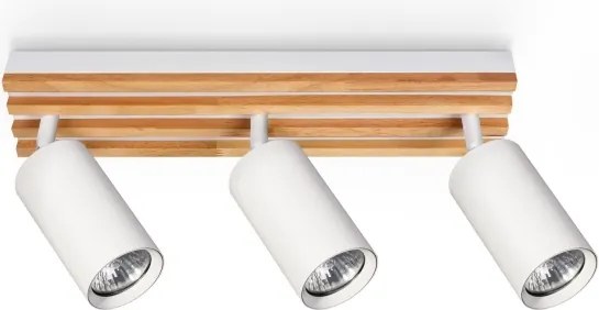 BRILAGI - Bodové svítidlo SELE WOOD ACOUSTIC 3xGU10/30W/230V bílá/dřevo