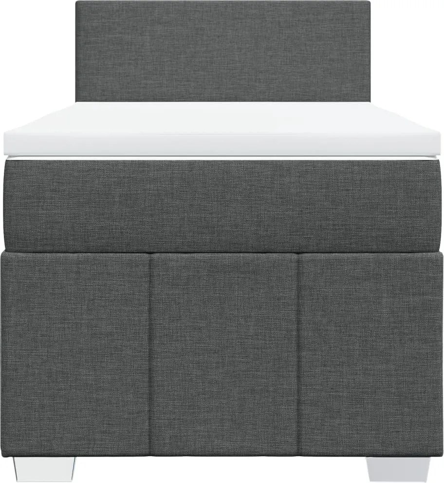 Box spring postel s matrací tmavě šedá 90x190 cm textil 3286917