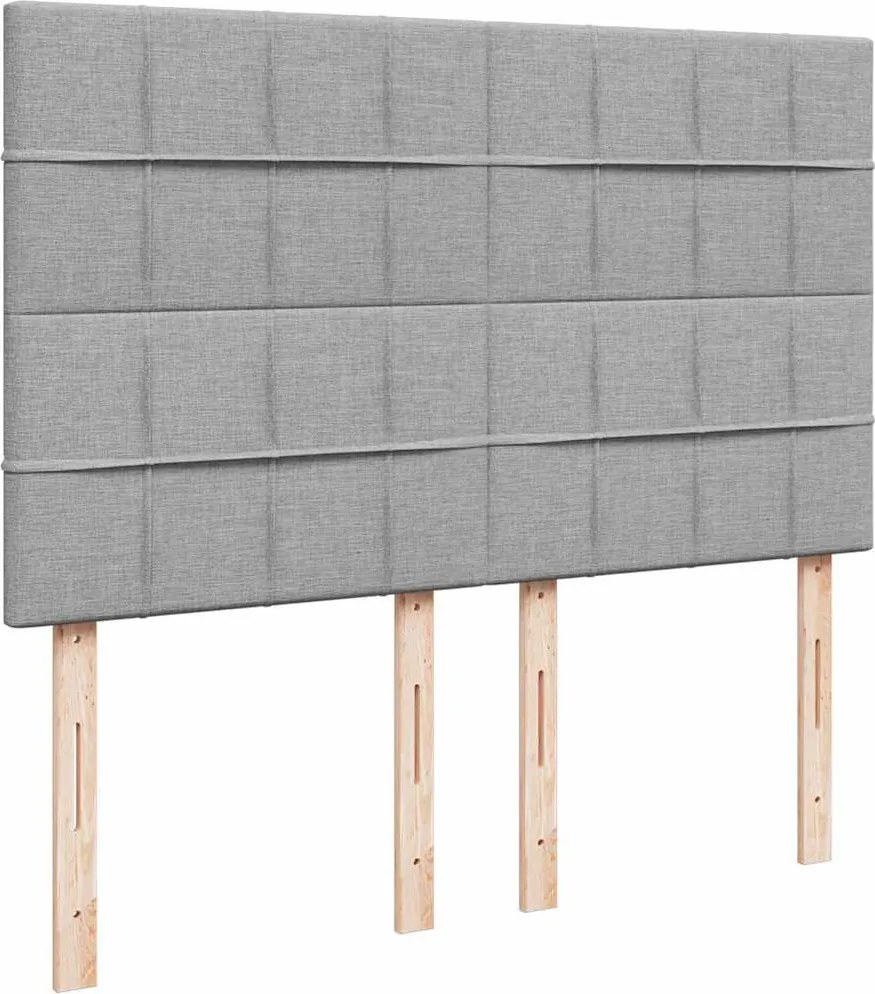 Box spring postel s matrací světle šedá 160 x 200 cm textil 3292107