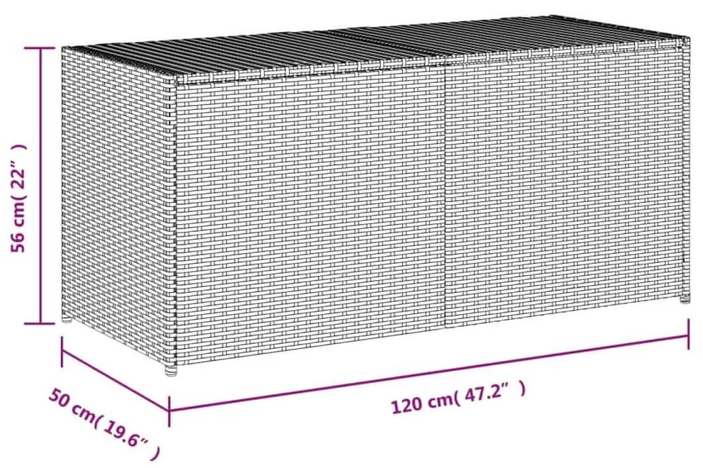 Petromila Zahradní úložný box mix béžové 283 l polyratan