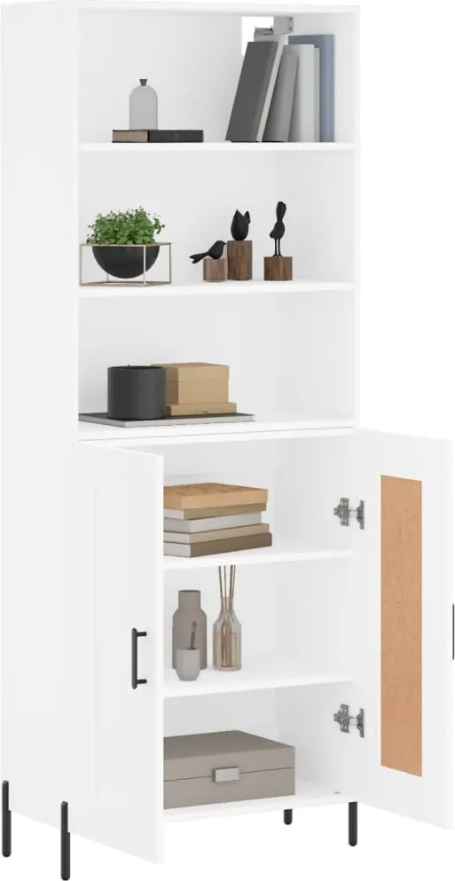 Skříň highboard bílá 69,5 x 34 x 180 cm kompozitní dřevo 3189965