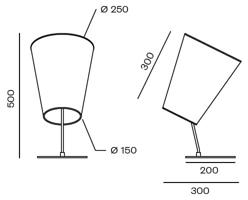 LND Design LTF250 Stolní lampa, černá