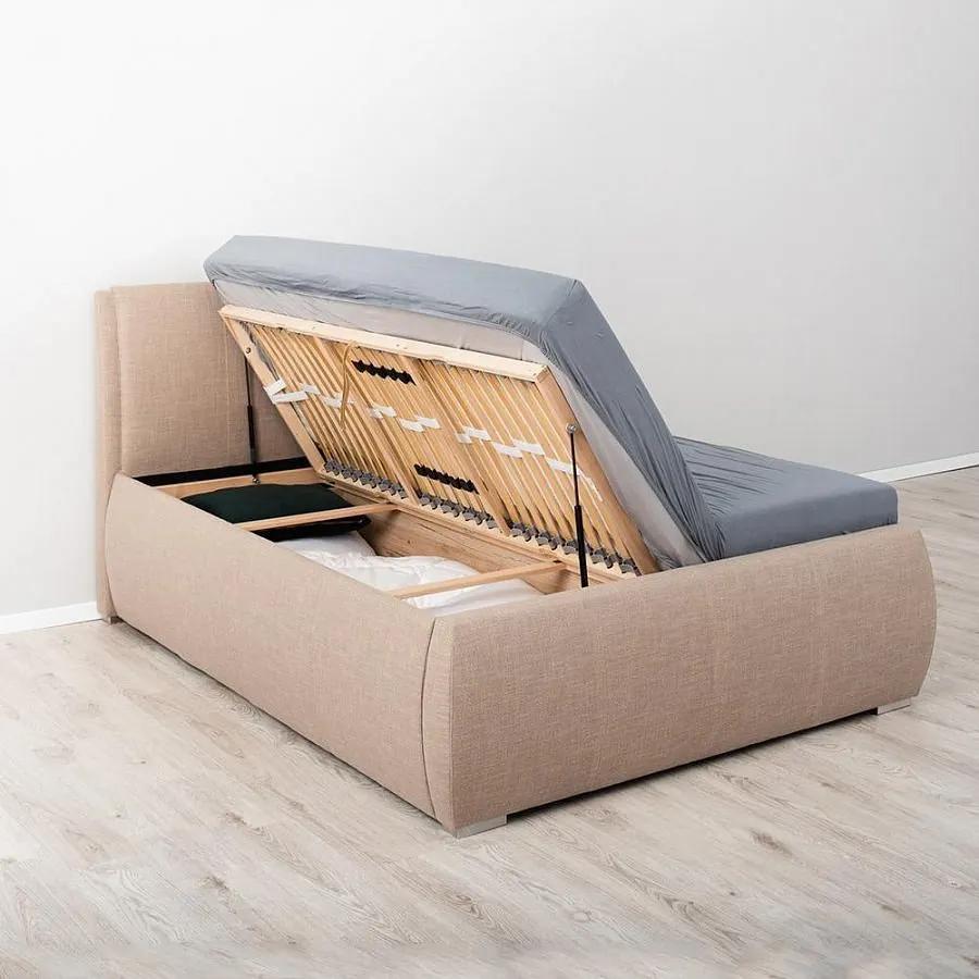 Dřevona - Elitte Čalouněná postel AVA EAMON UP s úložný prostorem, 140x200, LONDON 304