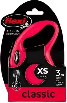 Flexi Classic XS lanko 3m červené / Vodítko