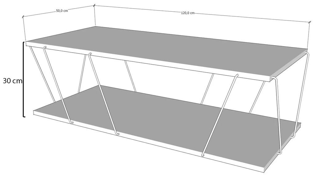 Konferenční stolek Liana (bílá + černá). 1088988
