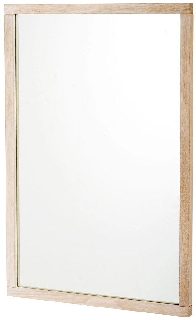 Přírodní lakované dubové nástěnné zrcadlo Rowico Featti M, 90 cm