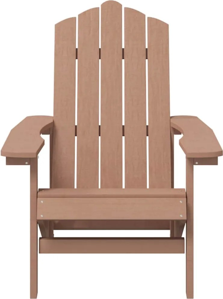 Zahradní křesla Adirondack se stolkem HDPE hnědá 3095706