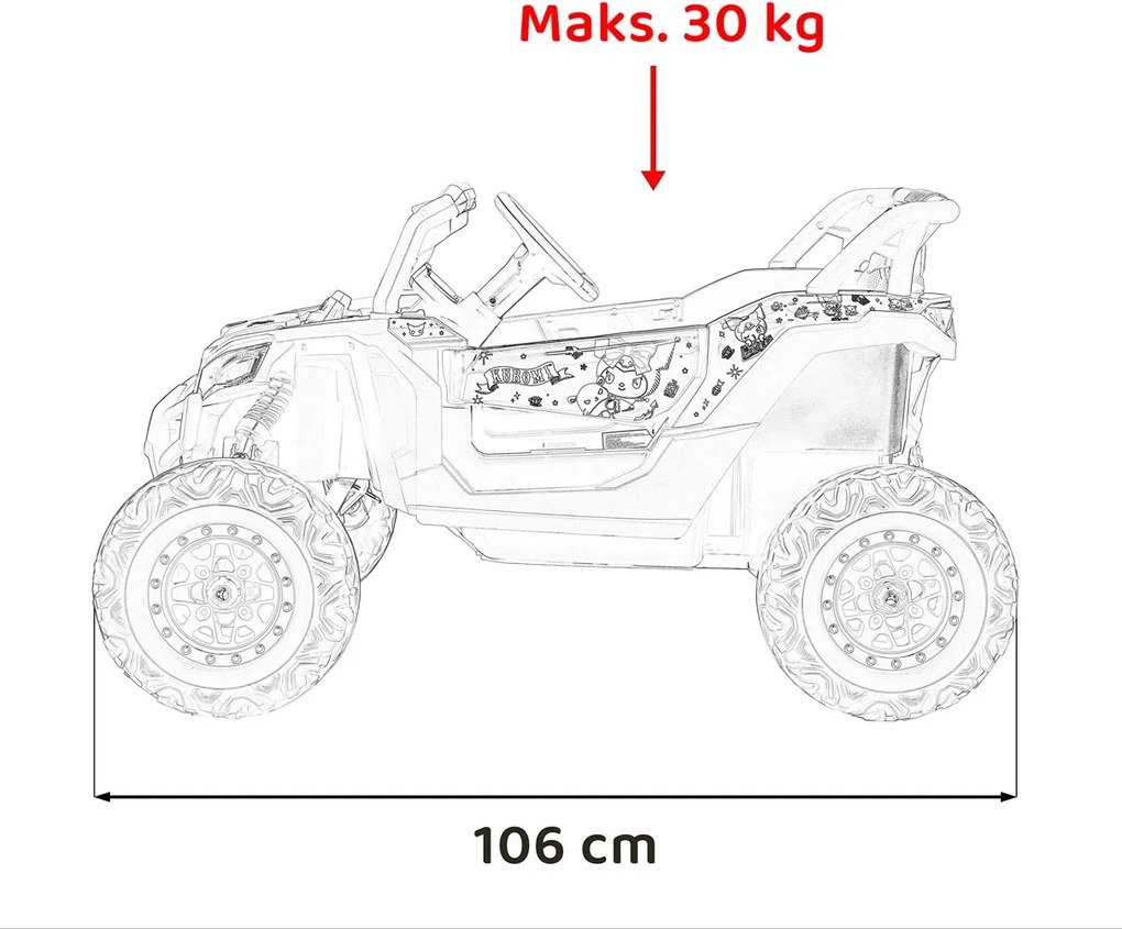 Ramiz Buggy ATV Defend 4x4 fialová licence KUROMI