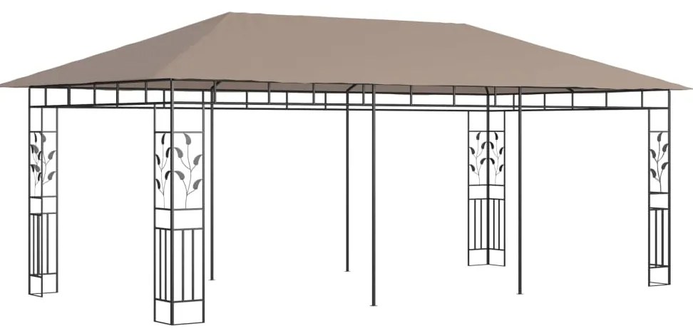 vidaXL Marketos Altán s moskytiérou 6 x 3 x 2,73 m taupe 180 g/m²