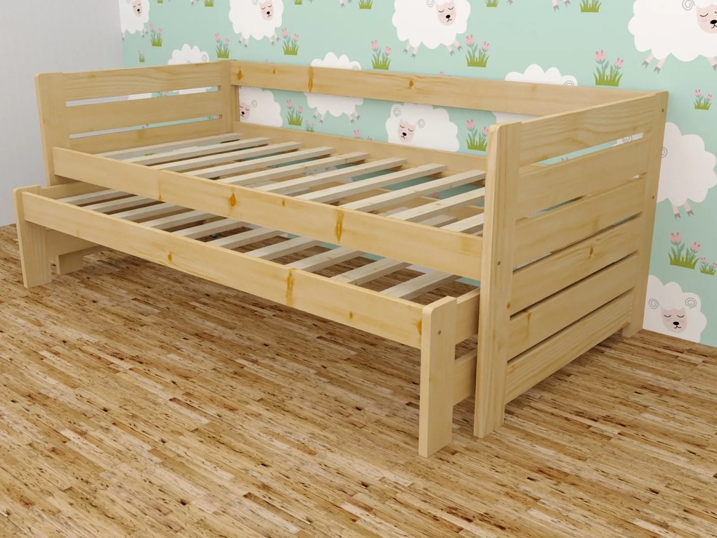 Vomaks Dětská postel s výsuvnou přistýlkou DPV 011 Rozměr: 90 x 180 cm, Barva: moření olše
